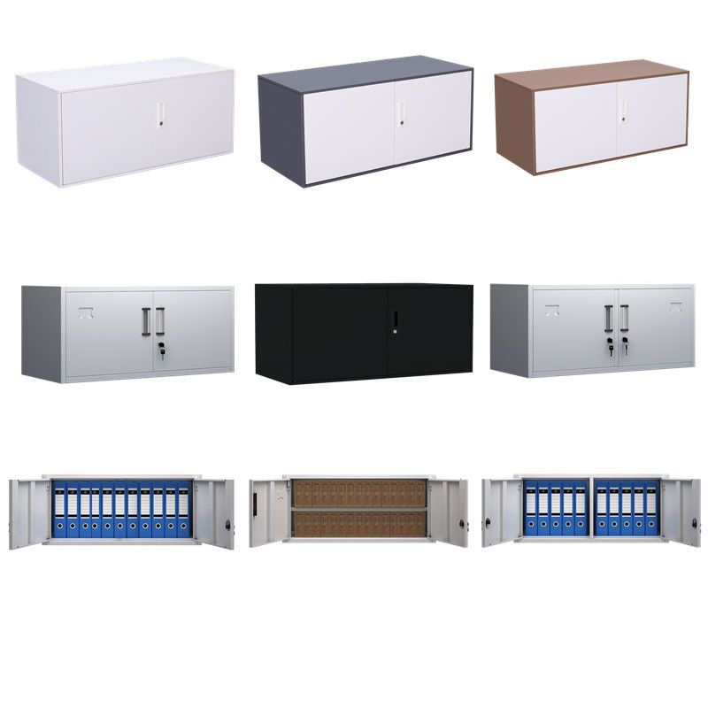 Contemporary File Cabinet Steel Frame Key Lock Fireproof Lateral File ...
