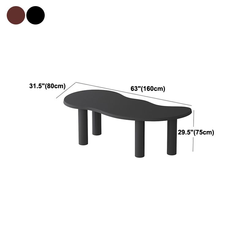 Nordic Solid Wood Table for Restaurant Unique Shape Table with 4 Legs ...