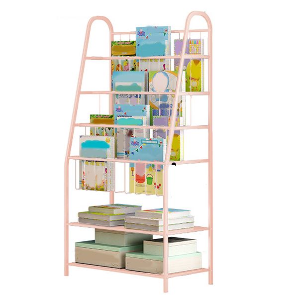 Scandinavian Ladder Bookcase Metal Open Back Bookshelf with Shelves ...