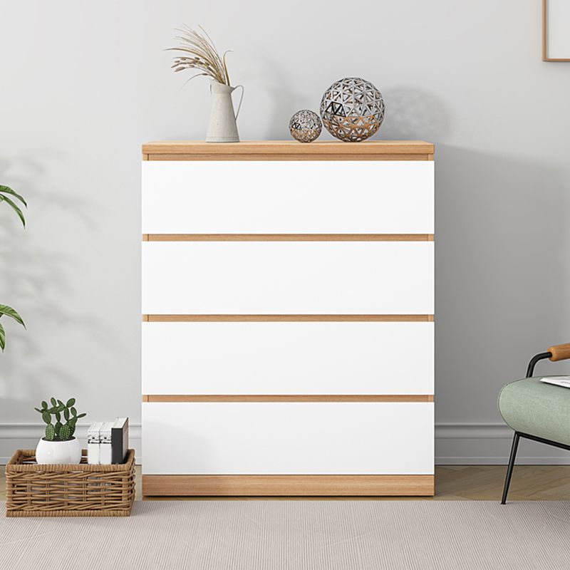 16" W White Storage Chest Modern Style Wooden Storage Chest Dresser ...