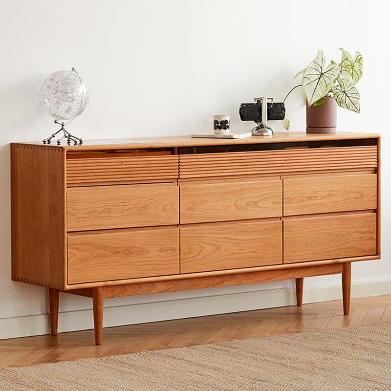 Modernism Horizontal Double Dresser Solid Wood Storage Dresser for ...