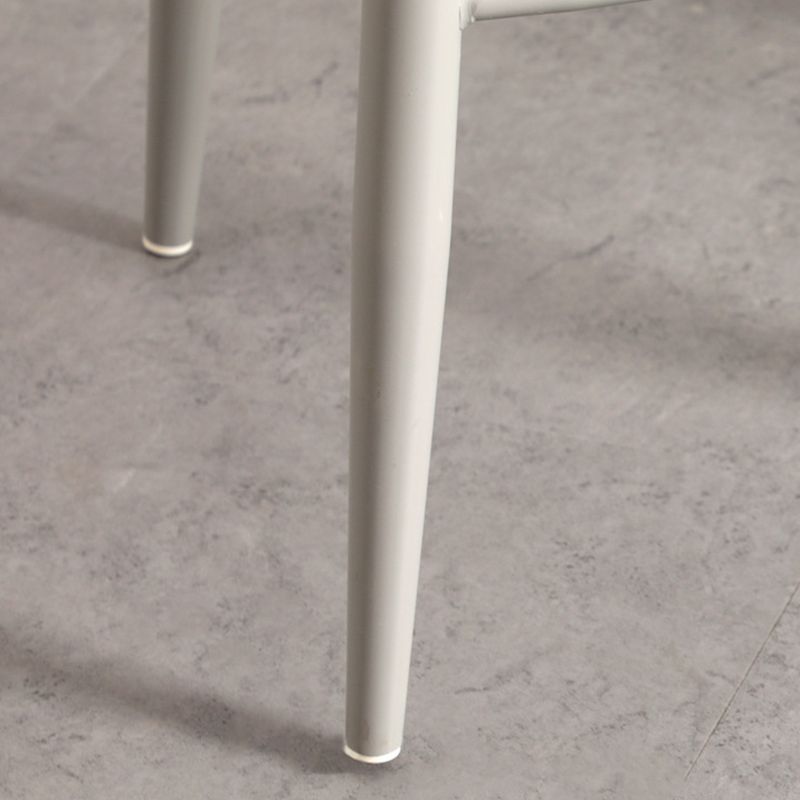 Contemporary Plastic Low Back Armless Bar Stools with Metal Base ...
