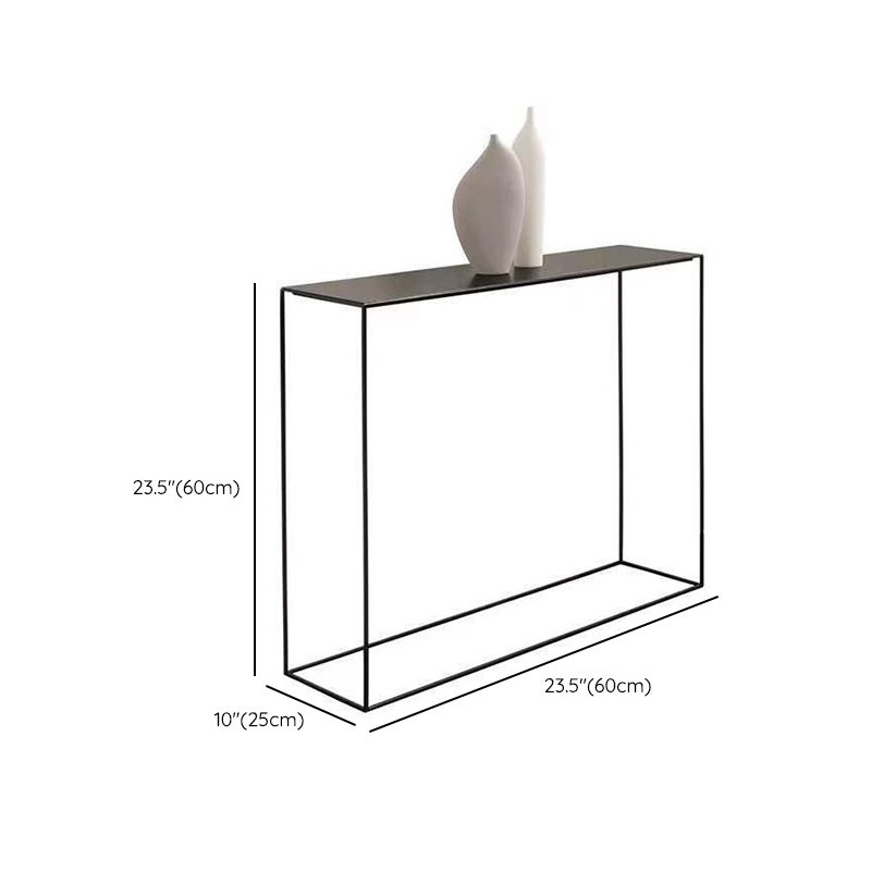 9.8 Inch Wide End Table Rectangle Metal Contemporary Console Table ...