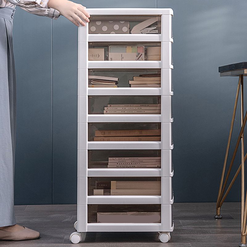 Modern Vertical Transparent File Cabinet Plastic Drawers File Cabinet ...
