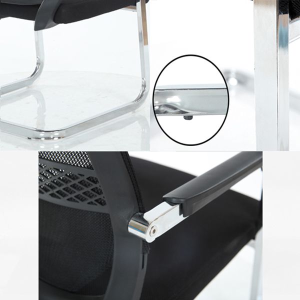 No Wheels Office Chair Modern Fixed Arms Upholstered No Distressing ...