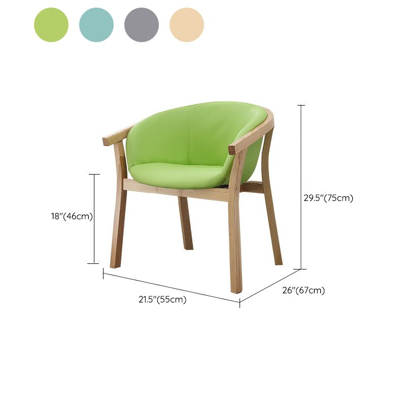 Wood Side Dining Arm Chairs Contemporary Dining Side Arm Chairs - Clearhalo