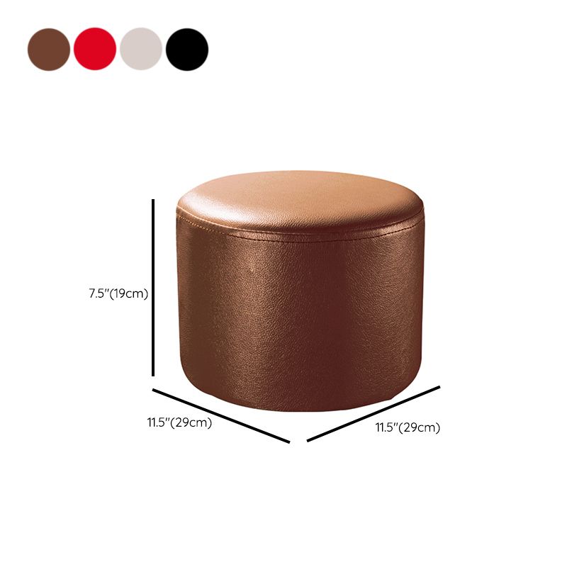 Modern Solid Color Pouf Mildew Resistant Round Pouf for Drawing Room ...