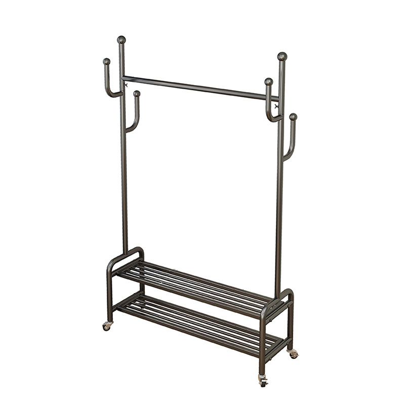 Modern Style Mobile Coat Rack Free Standing Hooks Design Metallic Coat ...
