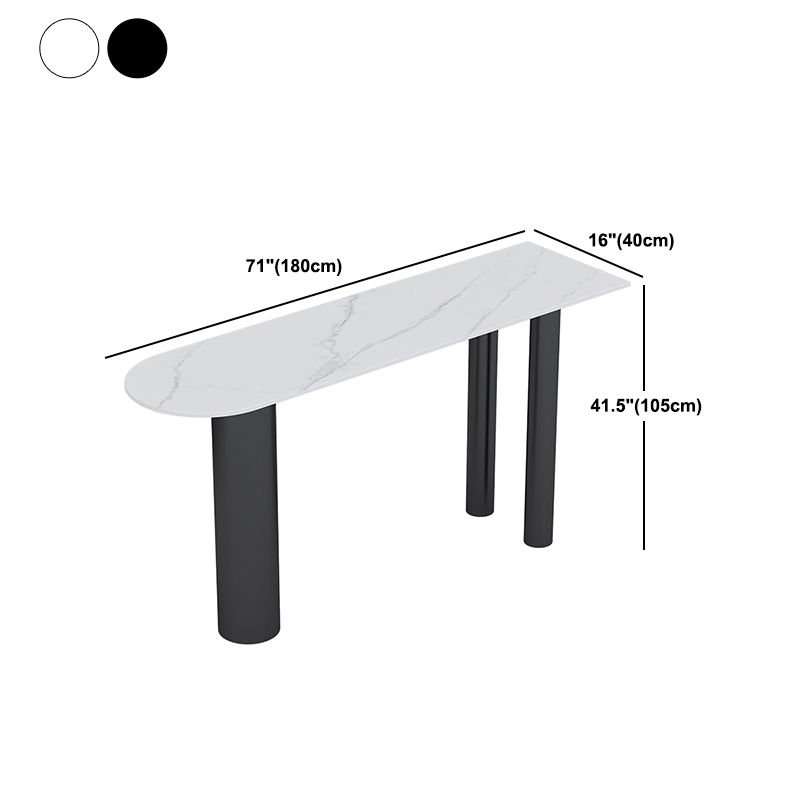 Sintered Stone Top Irregular Shape Bar Table Modern Bar Table with 3 ...