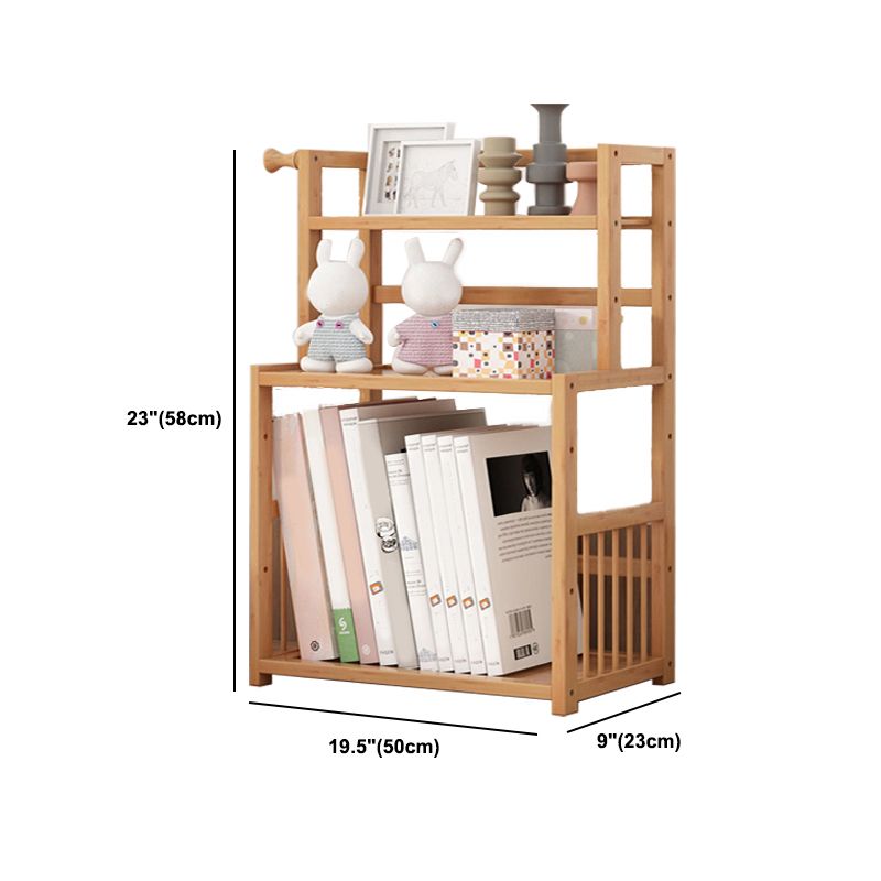Contemporary Bamboo Bookcase 9-inch Wide Home Standard Bookshelf ...