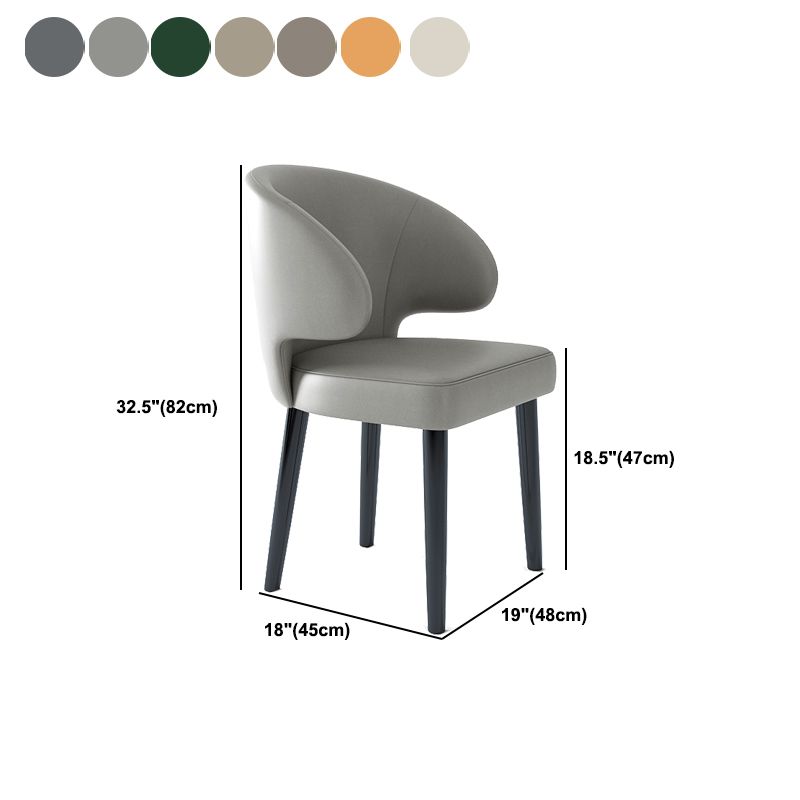 Low Back Home Office Chair Contemporary Armless Working Chair - Clearhalo