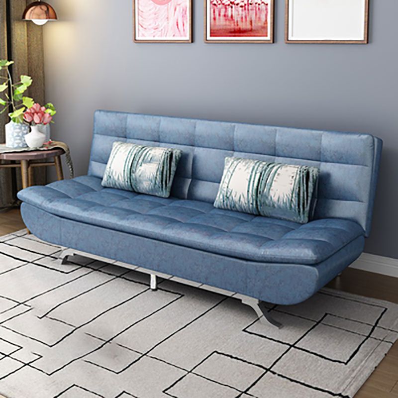 Pillow Included Sofa Futon Armless Futon Sofa Bed with Metal Legs ...