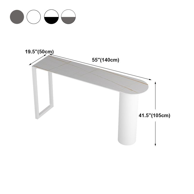 Stone Kitchen Double Pedestal Hall/Pub Table Modern Bistro Bar Height ...