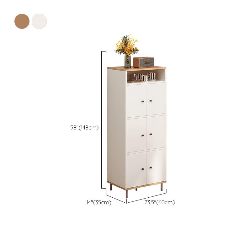 Knobs Storage Cabinet Square Straight Legs Wood Chest With Doors ...