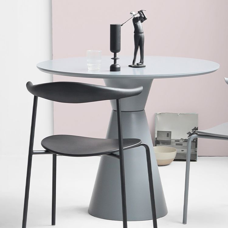 Modern Tulip Base Dining Table Wood and Steel Round Dinette Table for ...