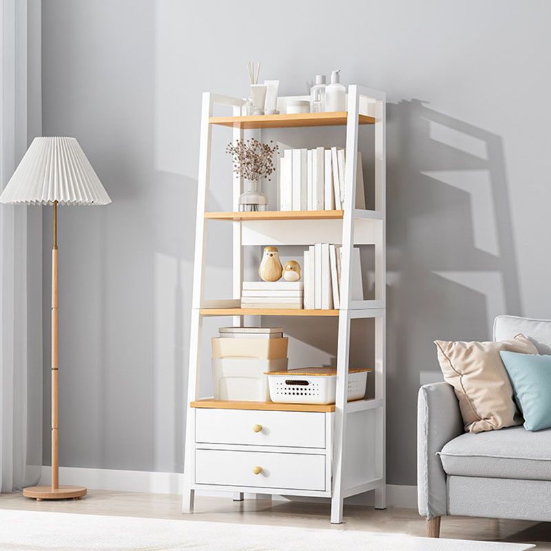 Scandinavian Manufactured Wood Bookcase 12-inch Wide Ladder Book Shelf ...