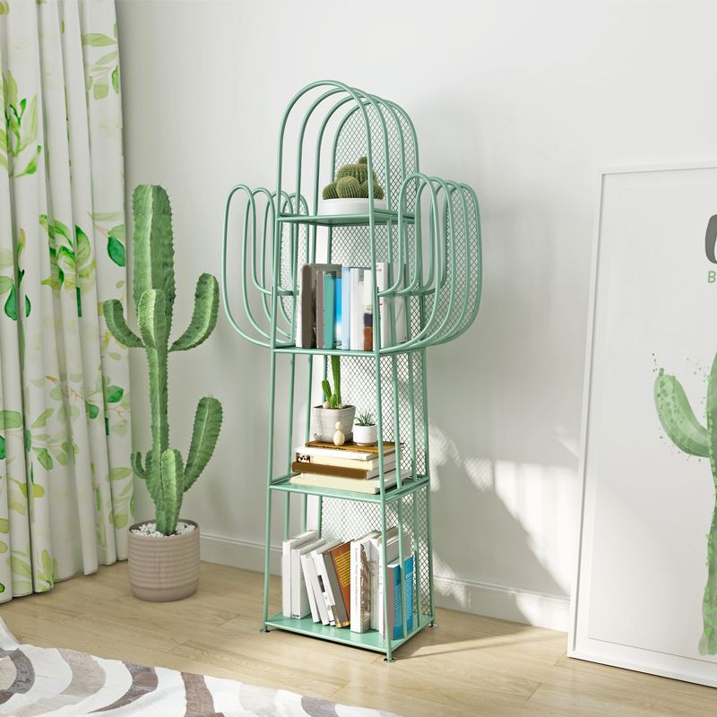 Urban Closed Back Bookshelf Metal Vertical Shelf Bookcase for Living ...
