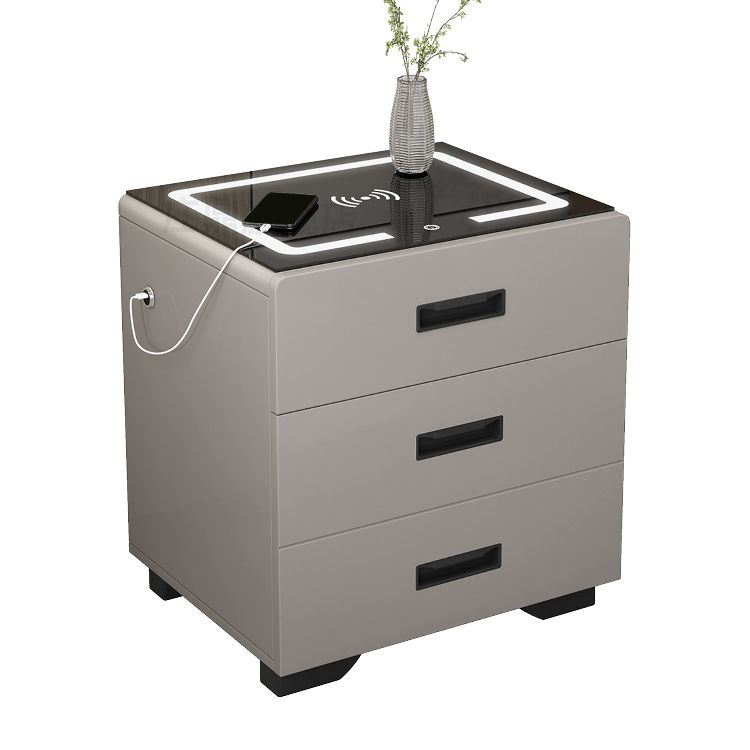Contemporary Accent Table Nightstand Glass Bed Nightstand for Bedroom ...