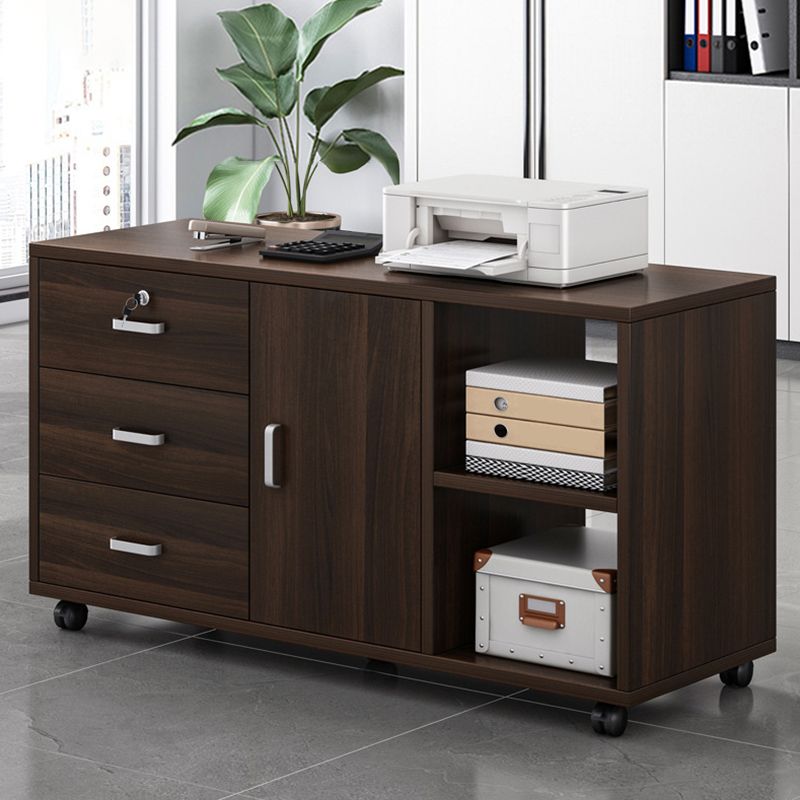 Modern Wood Cabinet Drawers Wood File Cabinet for Home Office - Clearhalo