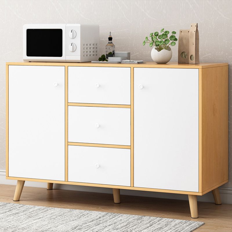 Contemporary Sideboard Engineered Wood Sideboard with Drawers and ...