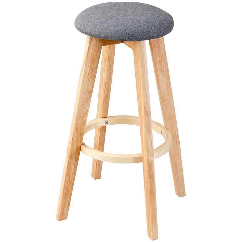 Modern Armless Backless Counter Stool Wood Cashier Bar Stool with ...