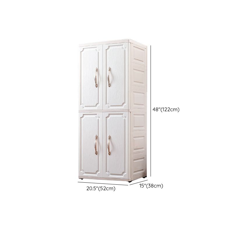 White Plastic Wardrobe Closet Contemporary Wardrobe Armoire for Home ...