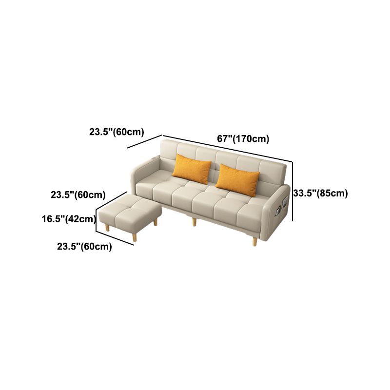Scandinavian Tight Back Square Arm Sofa/Sectional with Storage and ...