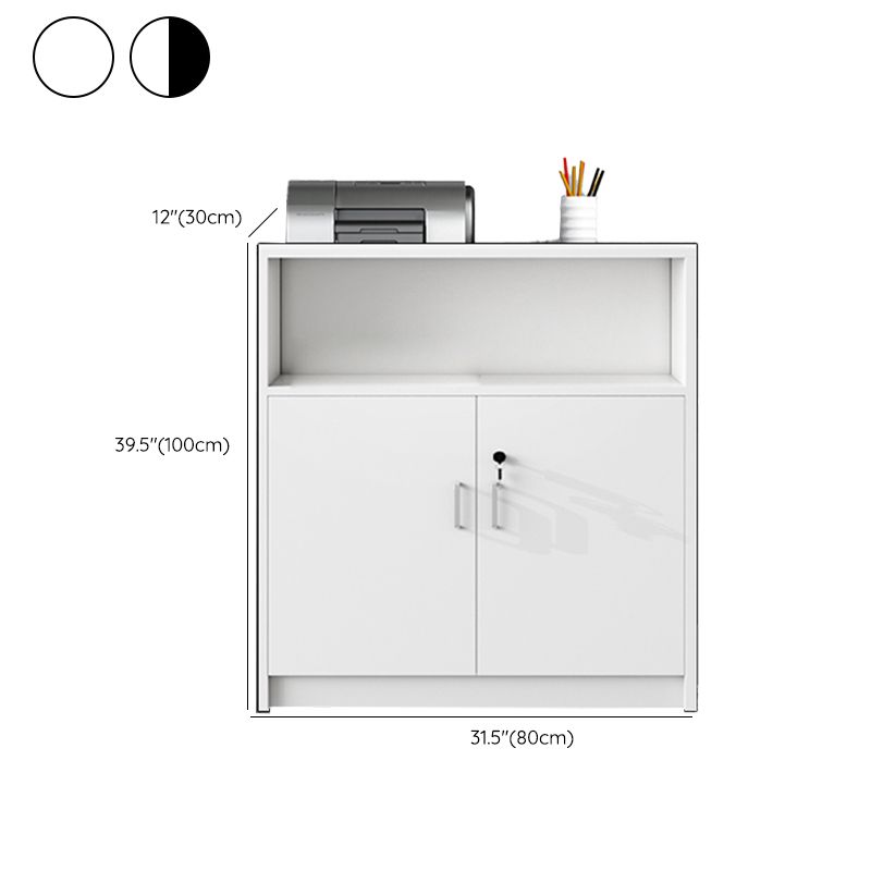Contemporary File Cabinet Wooden Frame Storage Lateral Filing Cabinet ...