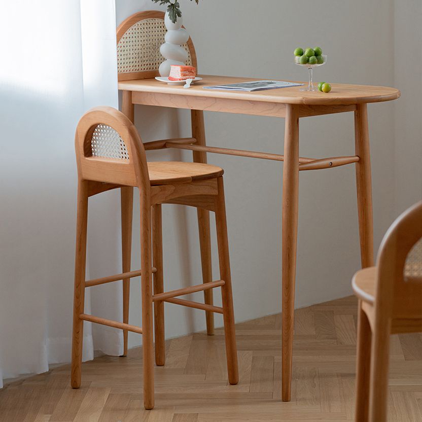 Irregular Shape Cherry Bar Table Set 1/2/3 Pieces Modern Counter Table ...