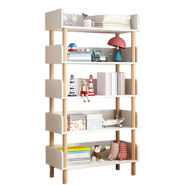 Open Back Modern Style Bookshelf Wood Bookcase for Study Room - Clearhalo