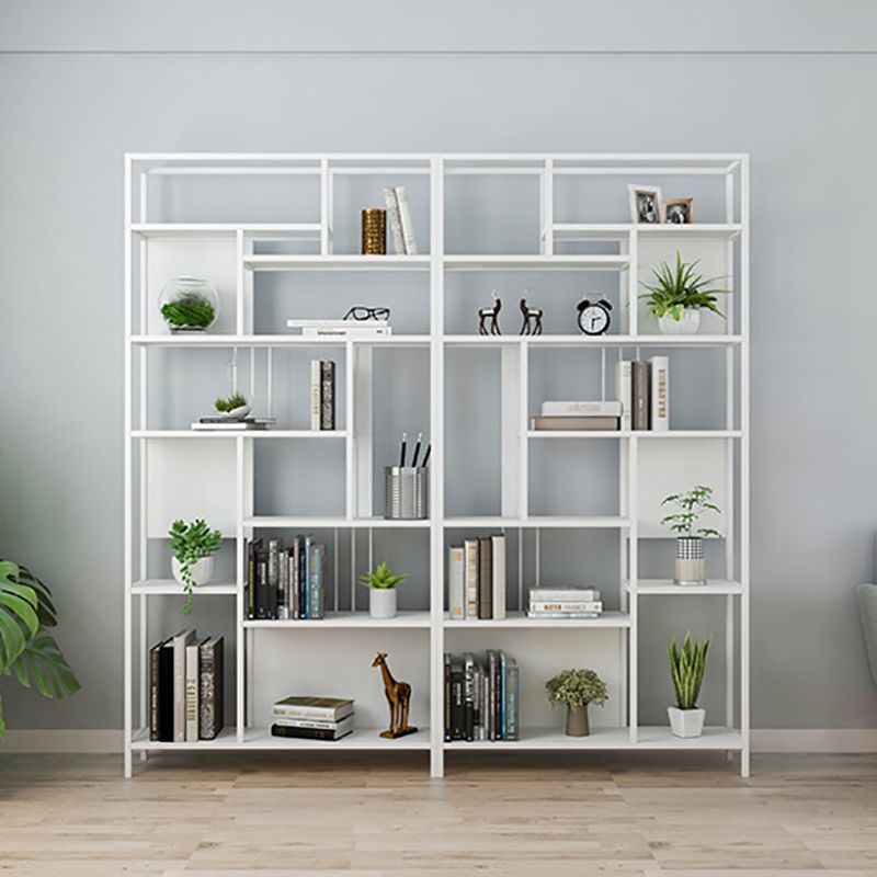 Open Back Shelf Bookcase Glam Vertical Bookcase for Study Room - Clearhalo