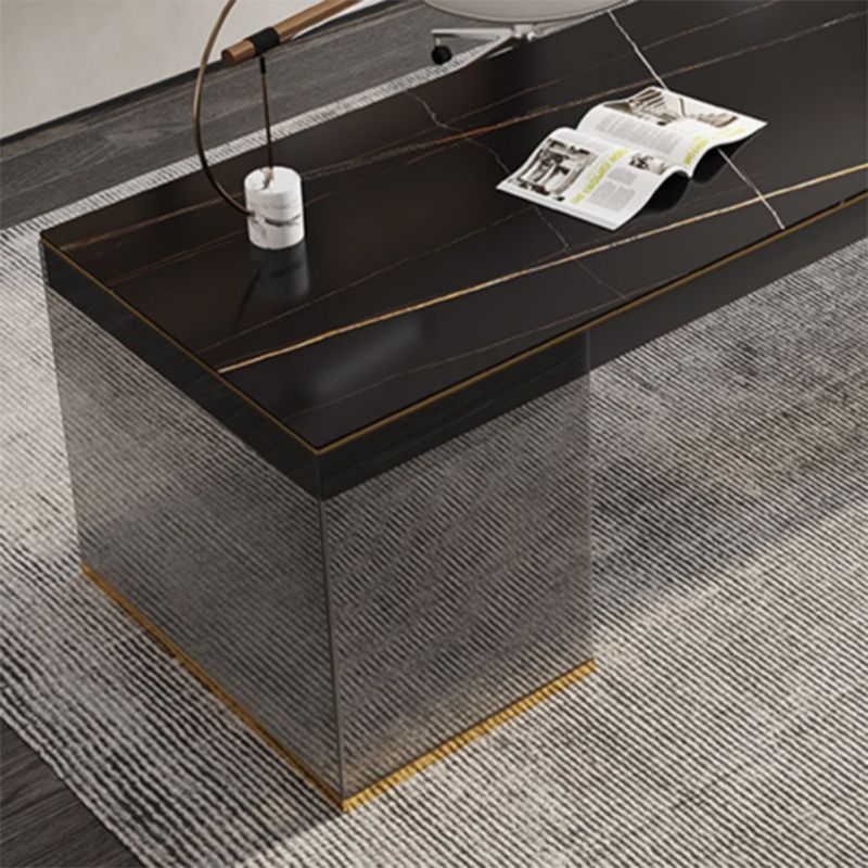 Rectangular Shaped Modern Office Table Office Writing Desk in Black ...