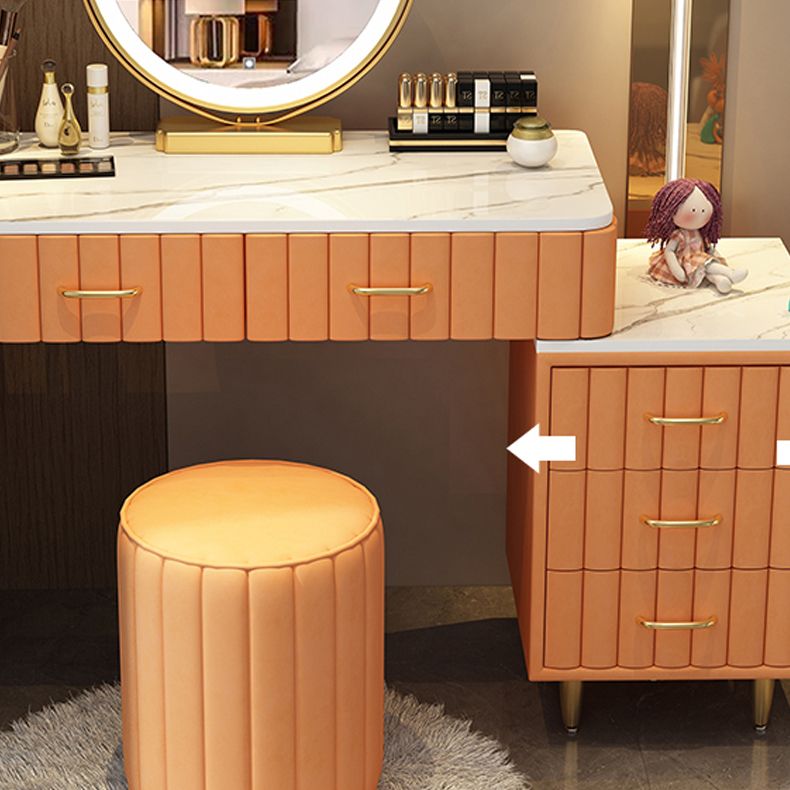 Wooden Makeup Vanity Storage Box Vanity Dressing Table for Bedroom ...