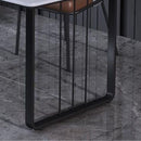 Contemporary Writing Desk Stone Sled Base Office Desk , 29.53" Tall ...