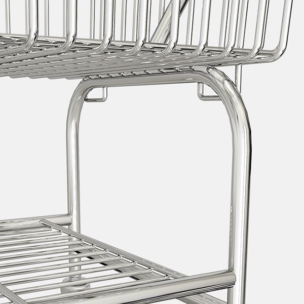 Industrial Metallic Coat Hanger Free Standing Coat Rack with Storage ...