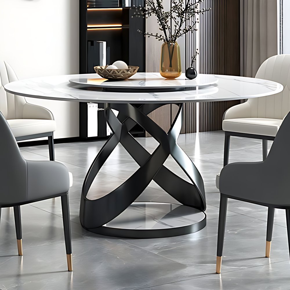 Sintered Stone Top Table Round Dining Table for Home Kitchen Dinner ...