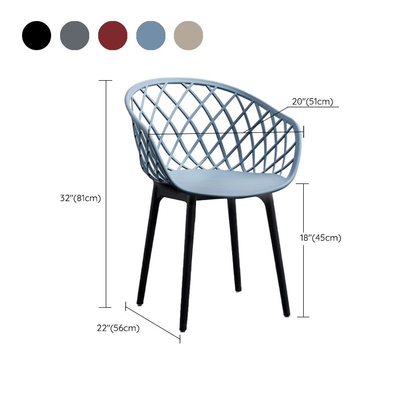 Modern Simple Arm Chair Plastic Dining Arm Chair for Living Room ...