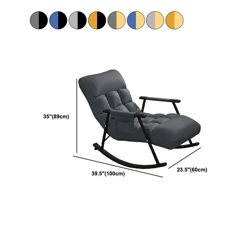 Upholstered Rocking Chair Living Room Rocker Chair with Padded Seat ...