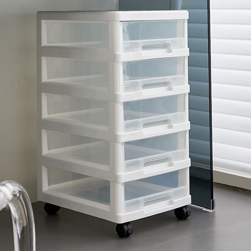 Vertical Transparent File Cabinet Modern Movable Drawers File Cabinet ...
