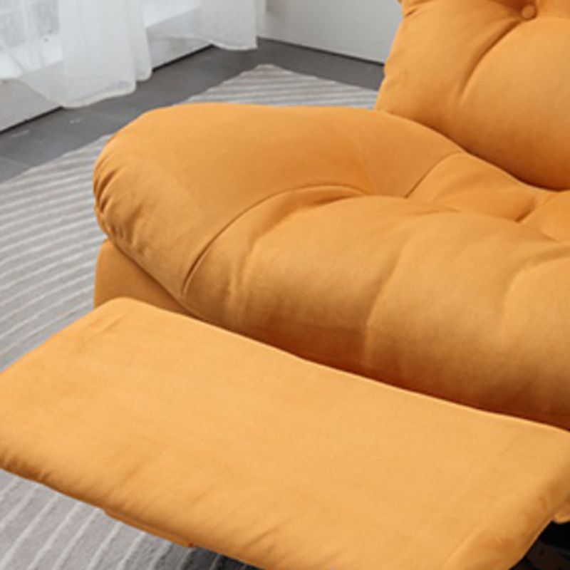 Microsuede Recliner Chair with Tufted Back and Independent Foot - Clearhalo