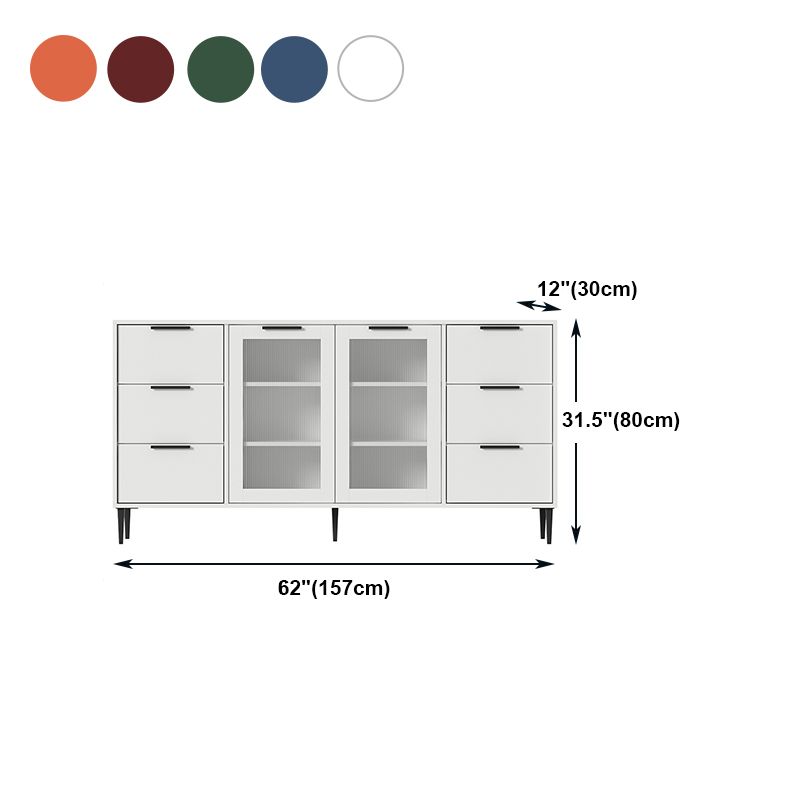 Living Room 32-inch Height Sideboard Contemporary Style Artificial Wood ...