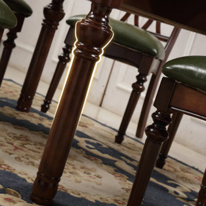 Traditional Solid Wood Dining Room Set with Rectangle Table Dining ...