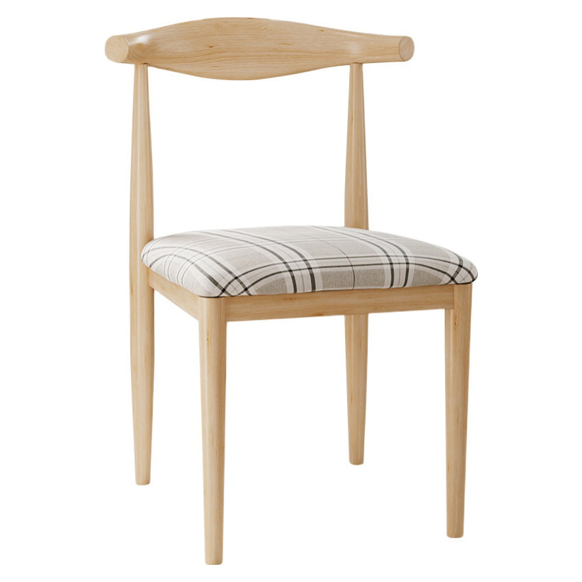 Scandinavian Side Chair Open Back Metal Upholstered Dining Room Chair ...