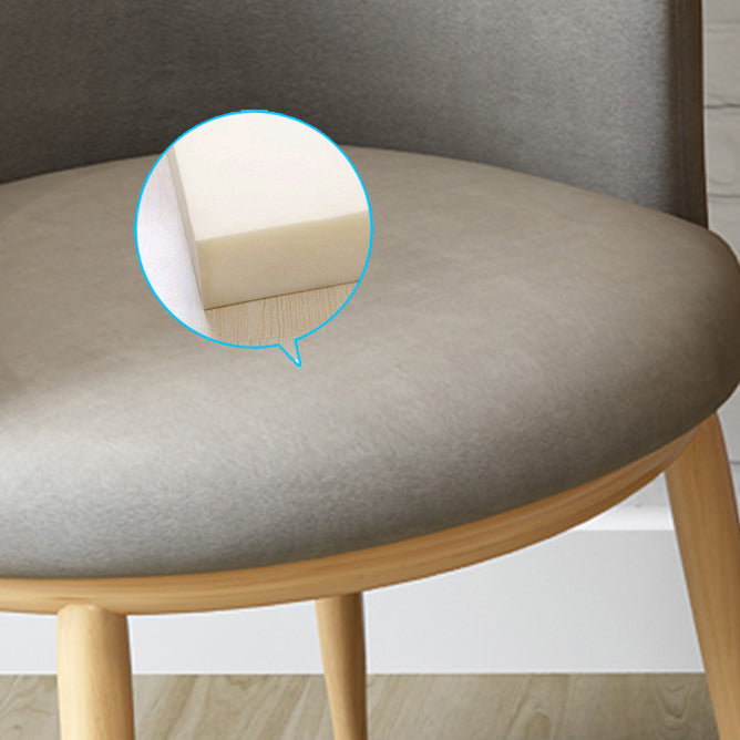 Home Scandinavian Arm Chair Parsons Back Metal Upholstered Dining Room ...