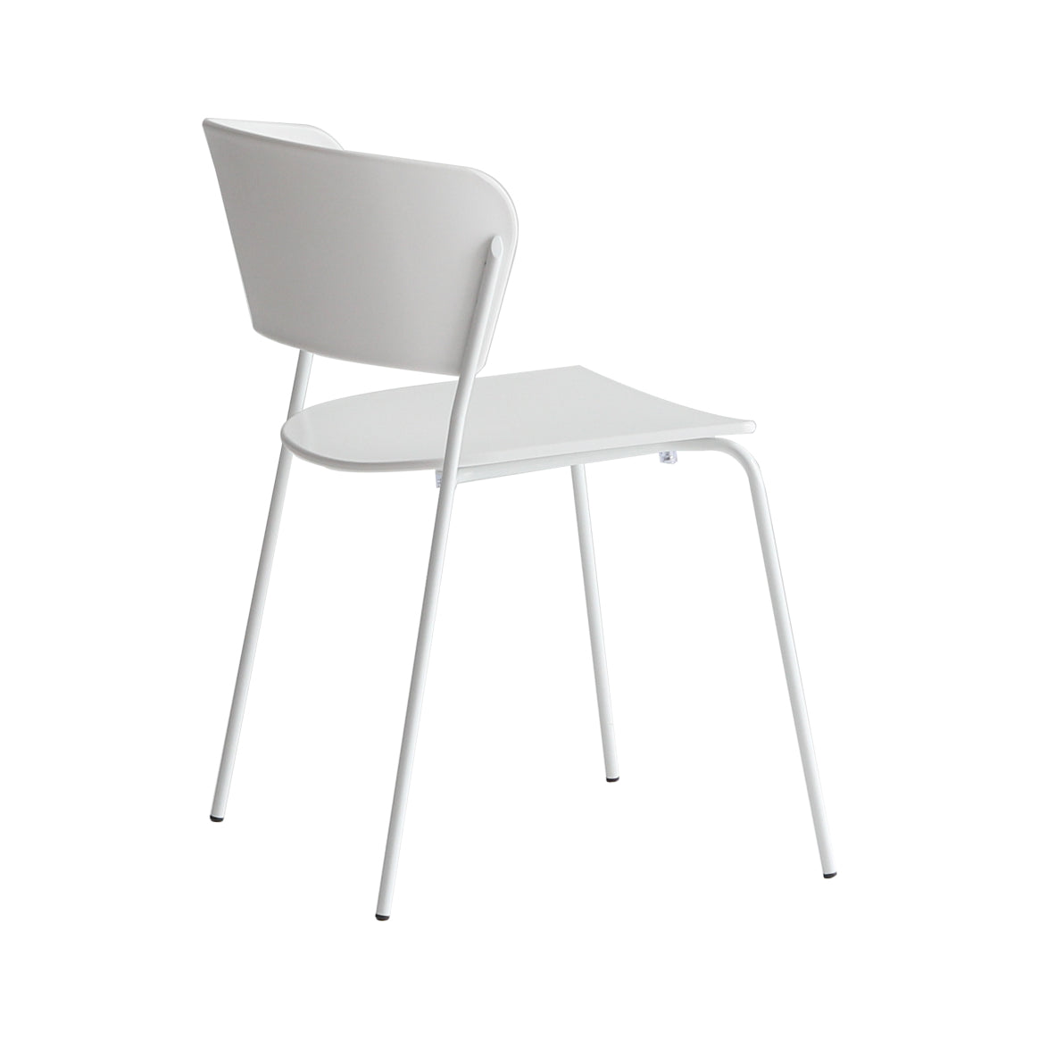 Contemporary Metal Stackable Chairs Kitchen Dining Room Open Back Side ...
