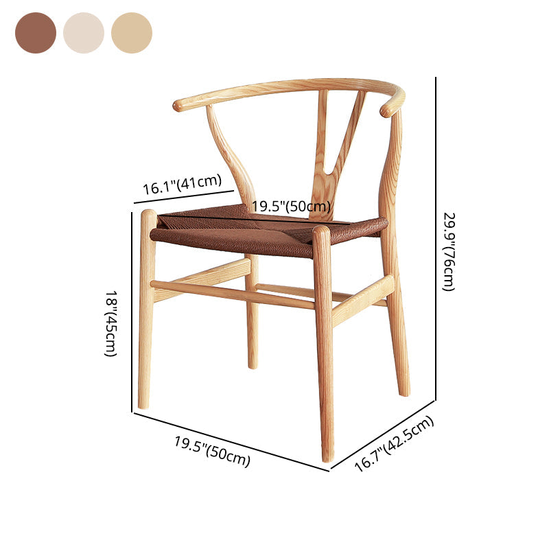Modern Wood Dining Room Chair Armless Fork Bone Dining Chairs for Home ...