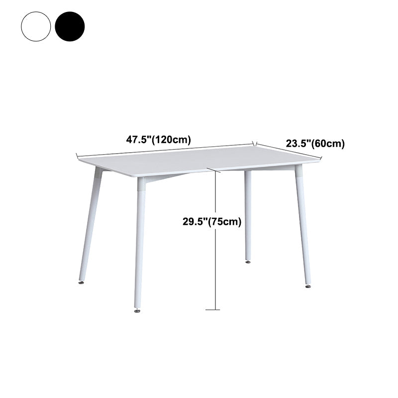 Industrial Style Dining Table 4 Legs Dining Table with Solid Wood Base ...