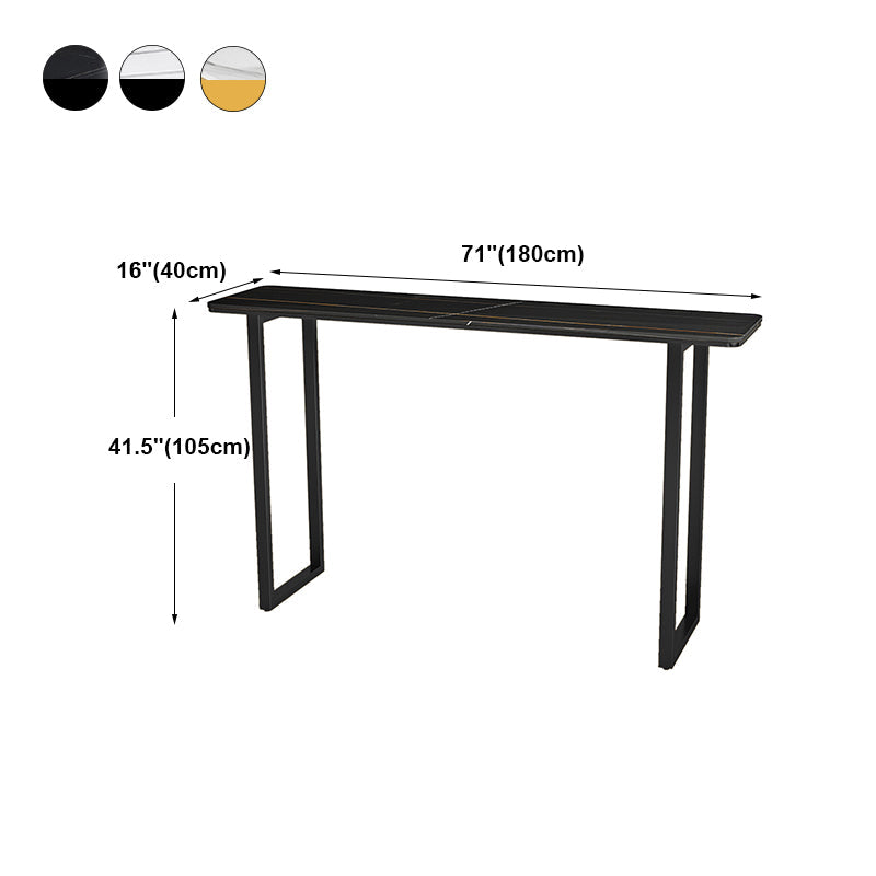 Industrial Style Stone Top Cocktail Bar Table 42-inch Height Table for ...