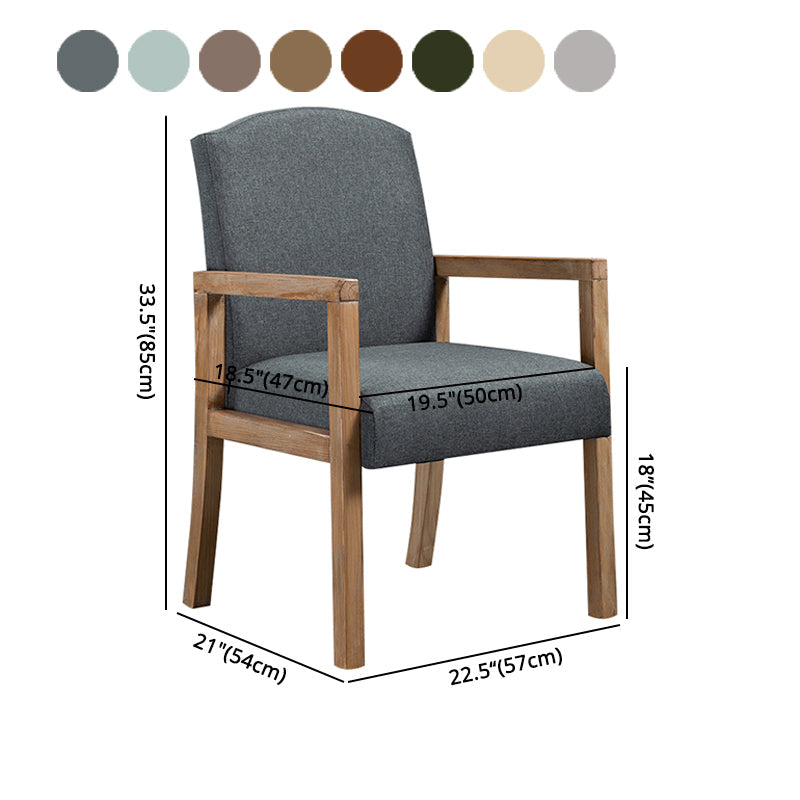 Contemporary Dining Arm Chair Matte Finish Solid Wood Parsons Chair ...