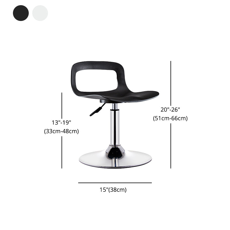 Modern Adjustable Swivel Bar Stool Low Back Plastic Bar and Counter ...